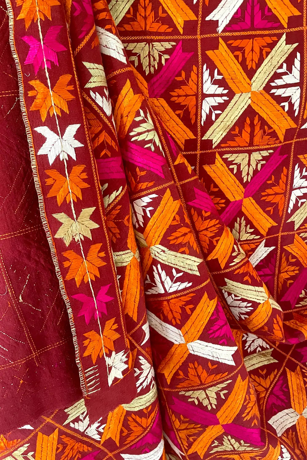 Buy Vintage Khaddar Bagh Phulkari Early 20th Century KBD5 Online ...
